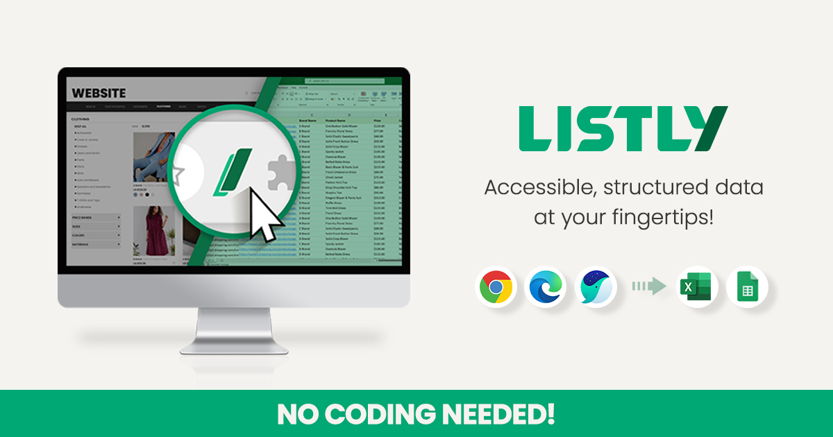 Listly - From Web to Data, Instantly
